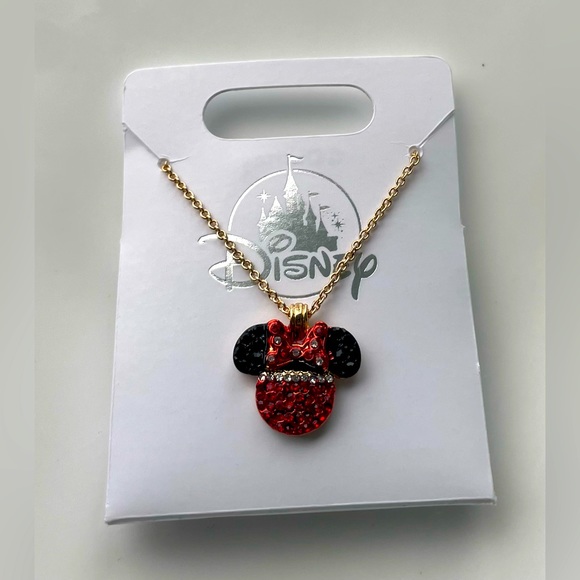 Disney | Jewelry | Disney Sparkling Minnie Mouse Necklace New | Poshmark